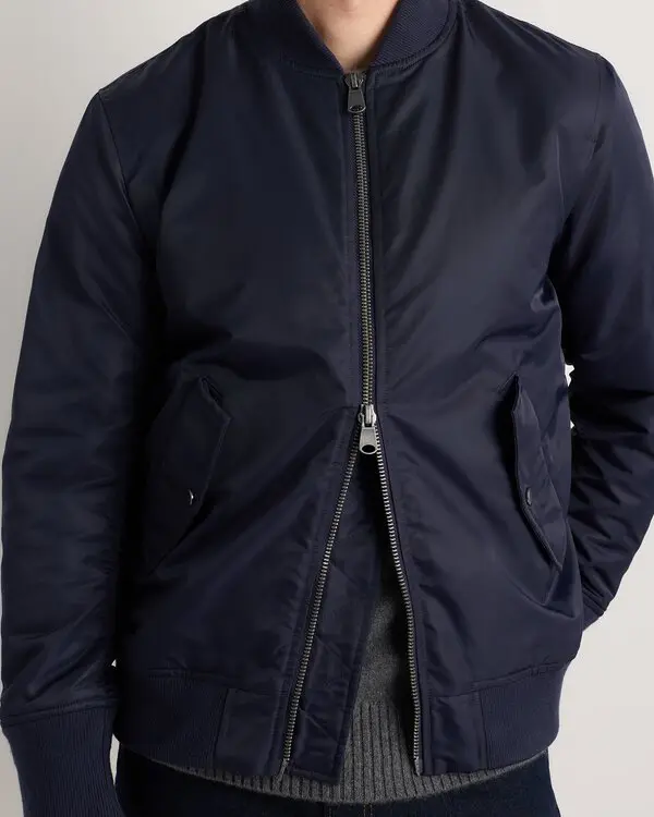 Quince Flight Nylon Bomber Jacket - Navy