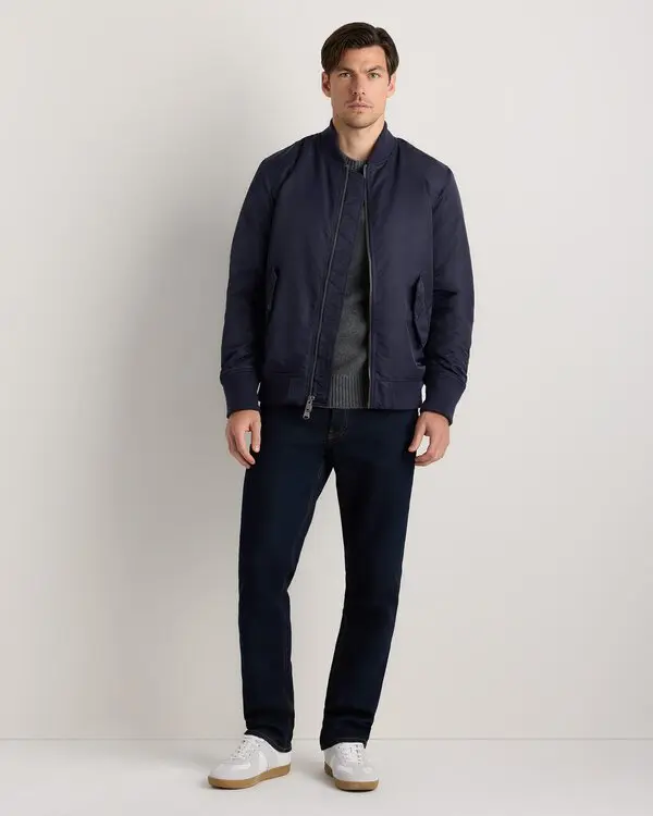 Quince Flight Nylon Bomber Jacket - Navy