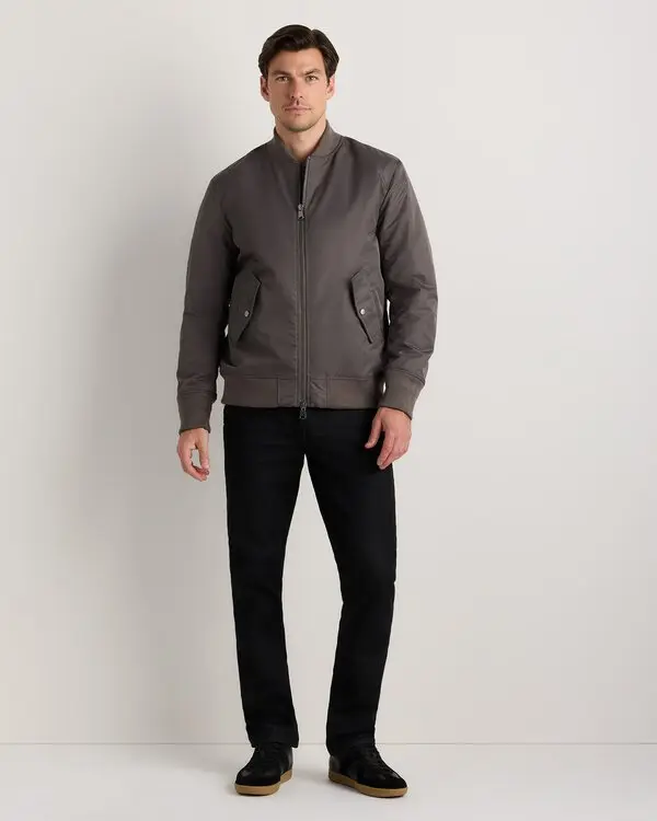 Quince Flight Nylon Bomber Jacket - Overcast Grey