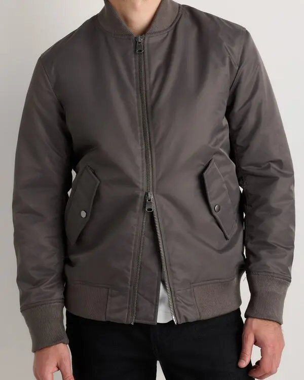 Quince Flight Nylon Bomber Jacket - Overcast Grey