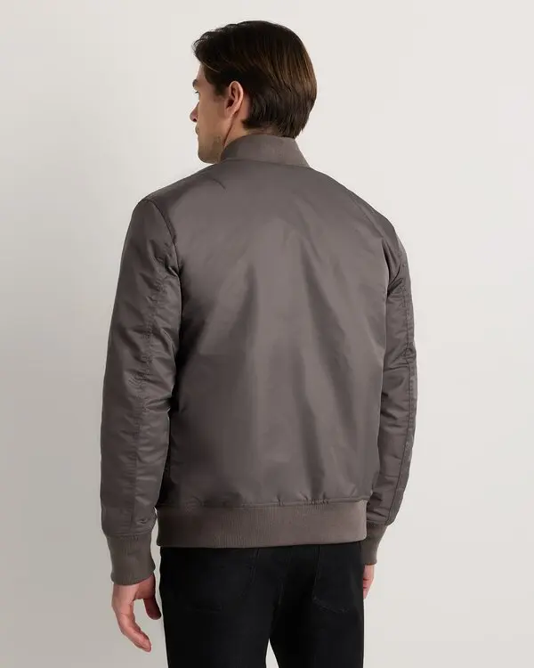 Quince Flight Nylon Bomber Jacket - Overcast Grey