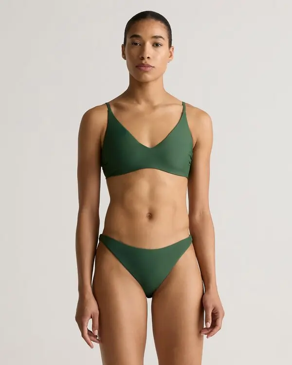 Quince Italian V-neck Bikini Top - Palm