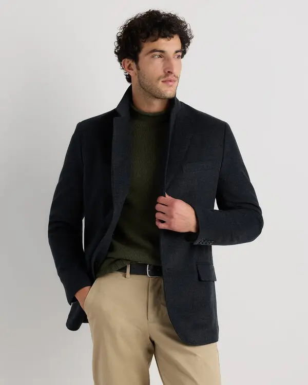 Quince Cashmere Blazer - Heather Graphite