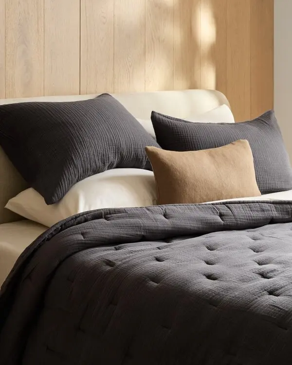 Quince Gauze Dream Quilt - Charcoal