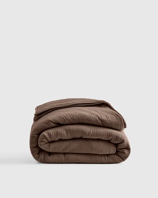 Quince Gauze Dream Quilt - Chocolate