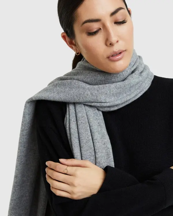 Quince Mongolian Cashmere Wrap - Heather Grey
