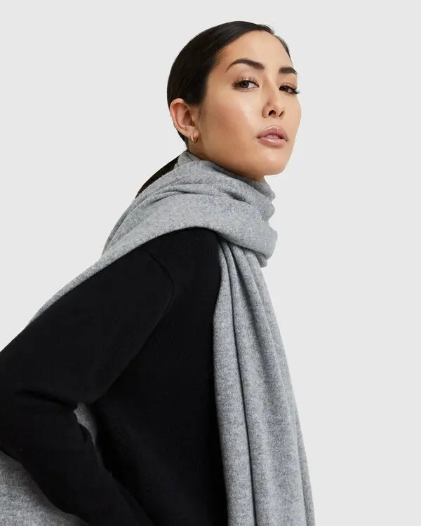 Quince Mongolian Cashmere Wrap - Heather Grey