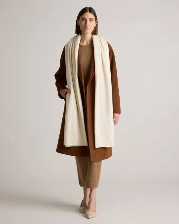 Quince Mongolian Cashmere Wrap - Ivory