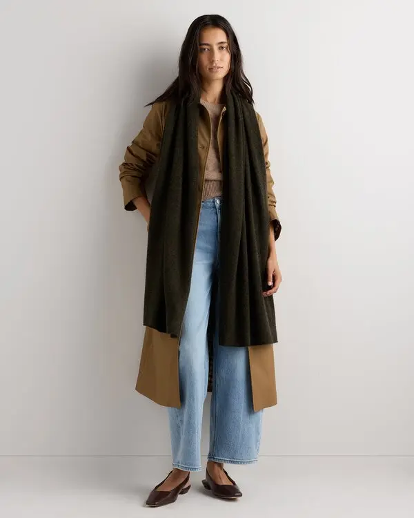 Quince Mongolian Cashmere Wrap - Olive Twist