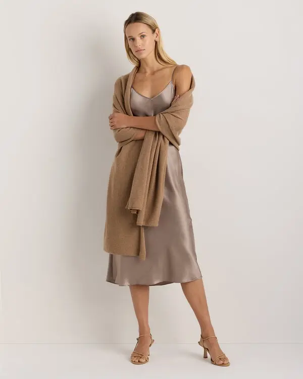 Quince Mongolian Cashmere Wrap - Teak