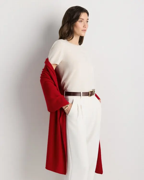 Quince Mongolian Cashmere Wrap - Varsity Red