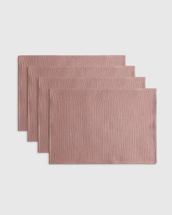 Quince Gauze Placemats, Set Of 4 - Fig