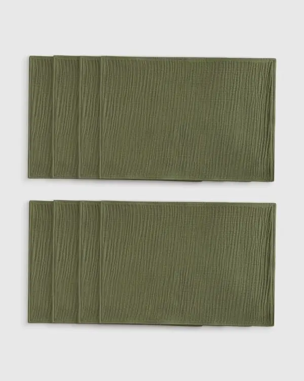 Quince Gauze Placemats - Olive