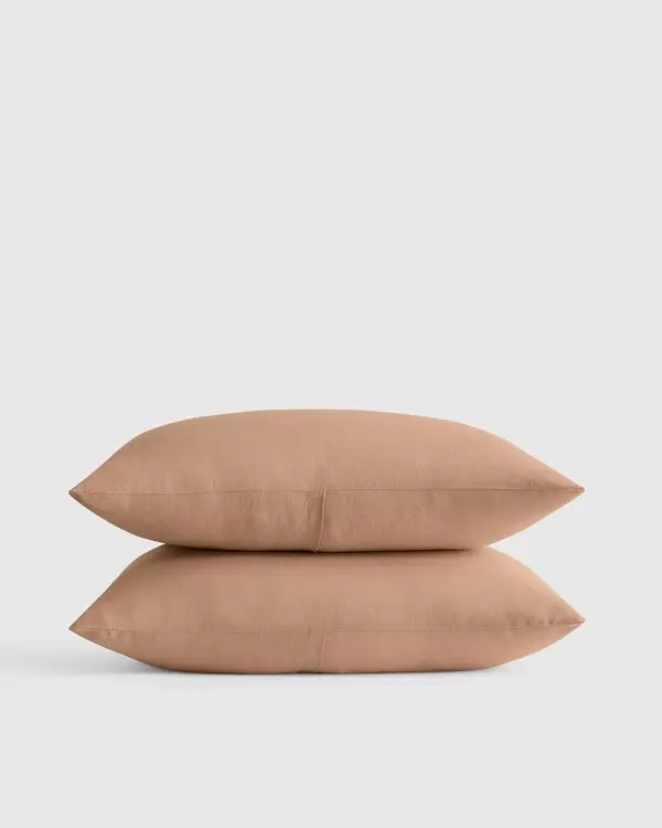 Quince European Linen Sham Set - Latte