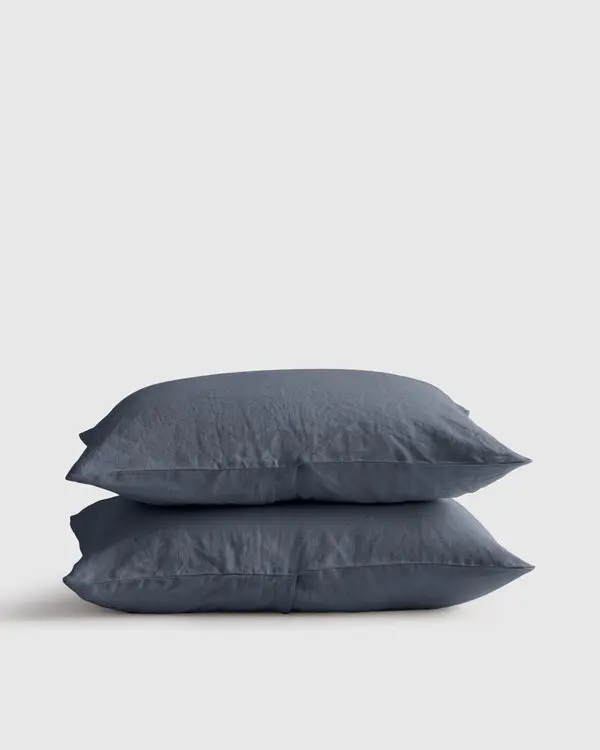 Quince European Linen Sham Set - Nightfall