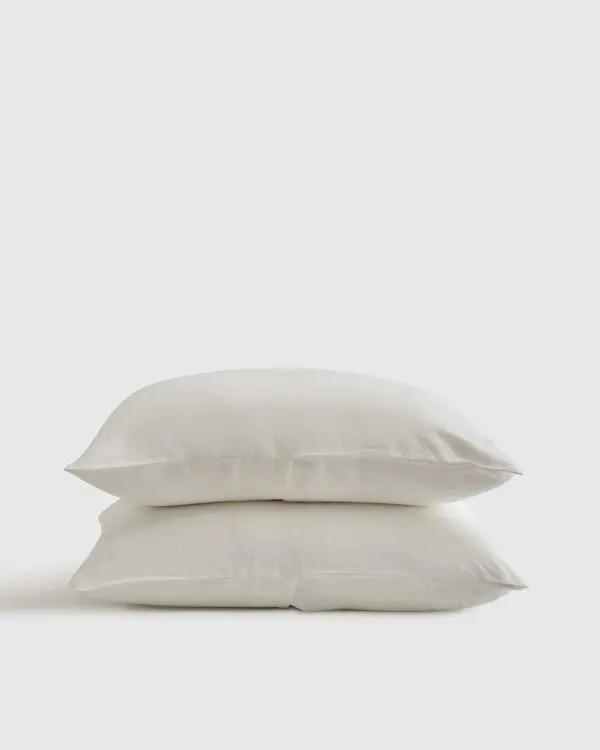 Quince European Linen Sham Set - White