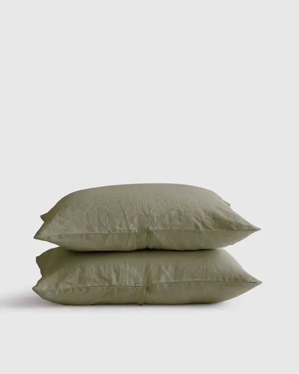 Quince European Linen Sham Set - Willowleaf
