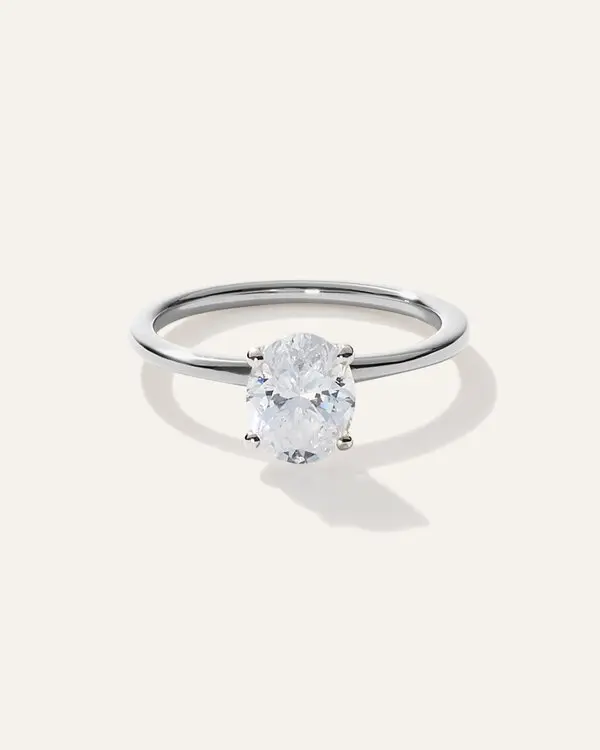 Quince Lab Grown Diamond Oval Petite Classic 1ct Engagement Ring - Platinum