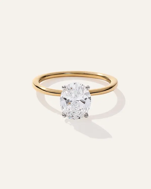 Quince Lab Grown Diamond Oval Petite Classic Engagement Ring - Yellow Gold