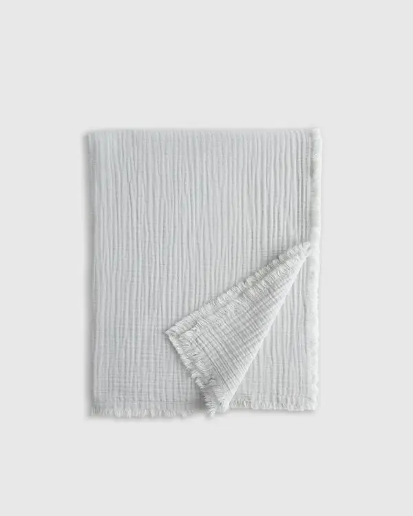 Quince Gauze Throw - Mist