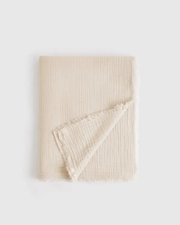 Quince Gauze Throw - Undyed