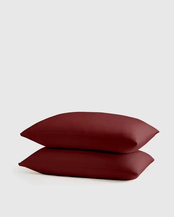 Quince Bamboo Pillowcase Set - Burgundy