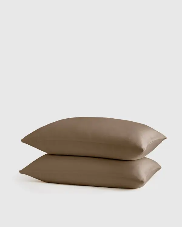 Quince Bamboo Pillowcase Set - Walnut