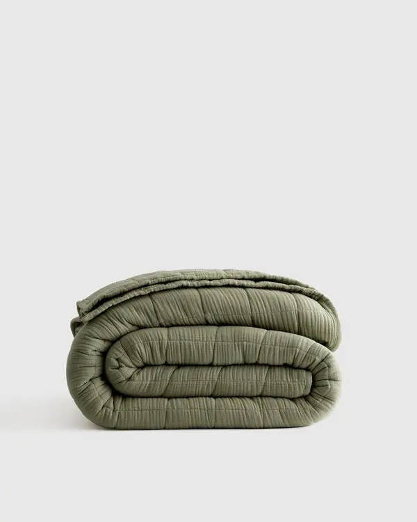 Quince Gauze Box Quilt - Olive