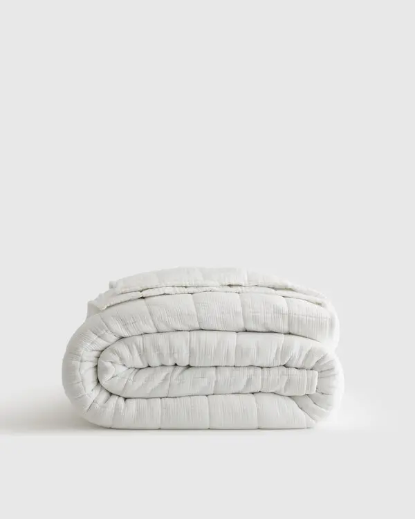 Quince Gauze Box Quilt - White