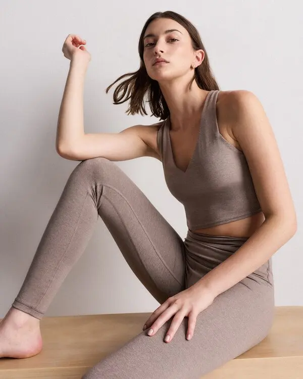 Quince Ultra-soft Performance Legging 28" Inseam - Heather Morel Grey