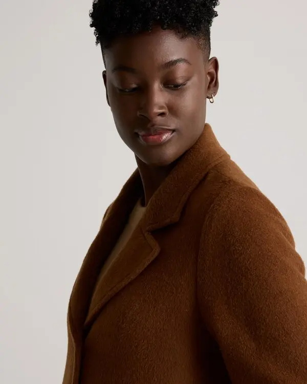 Quince Camel Hair Single-breasted Midi Coat - Vicuna