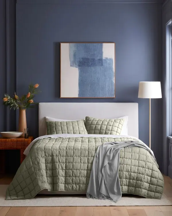 Quince European Linen Box Quilt Set - Willowleaf