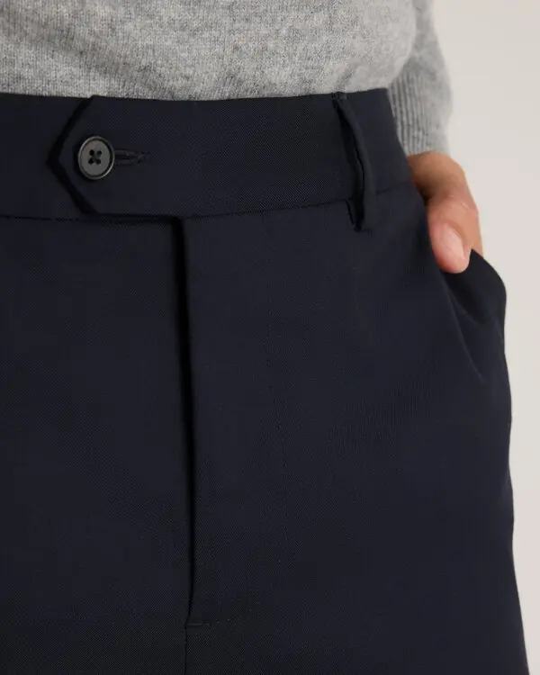 Quince Stretch Wool Slim Fit Dress Pants - Black