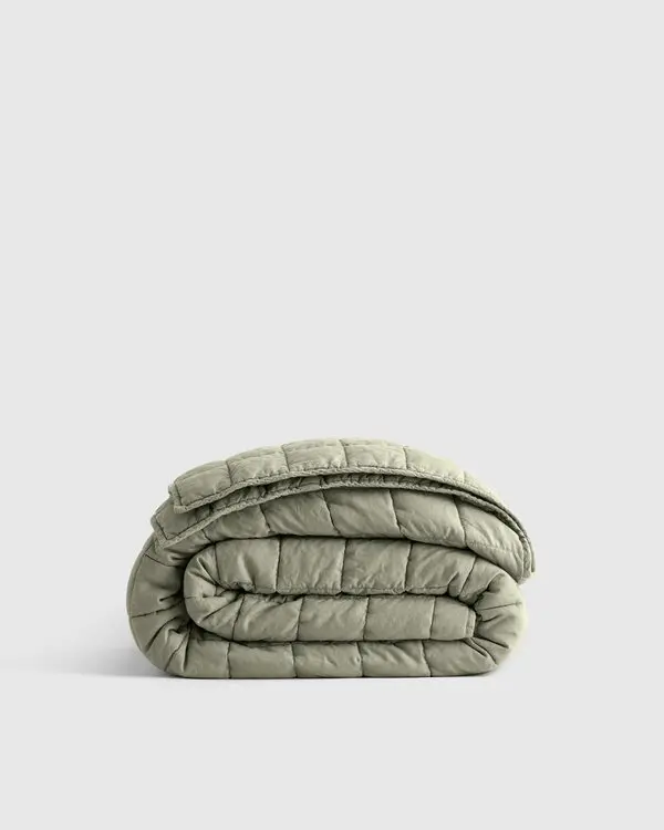 Quince European Linen Box Quilt, Size - Willowleaf