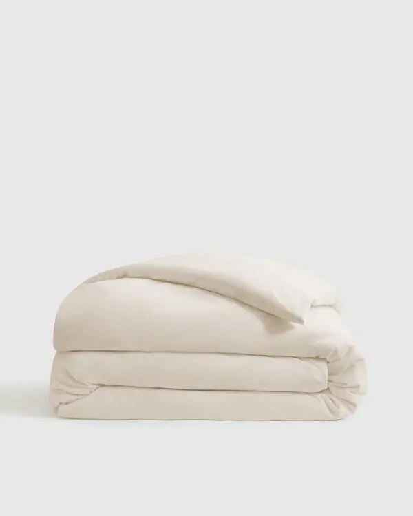 Quince Organic Jersey Duvet Cover - Natural