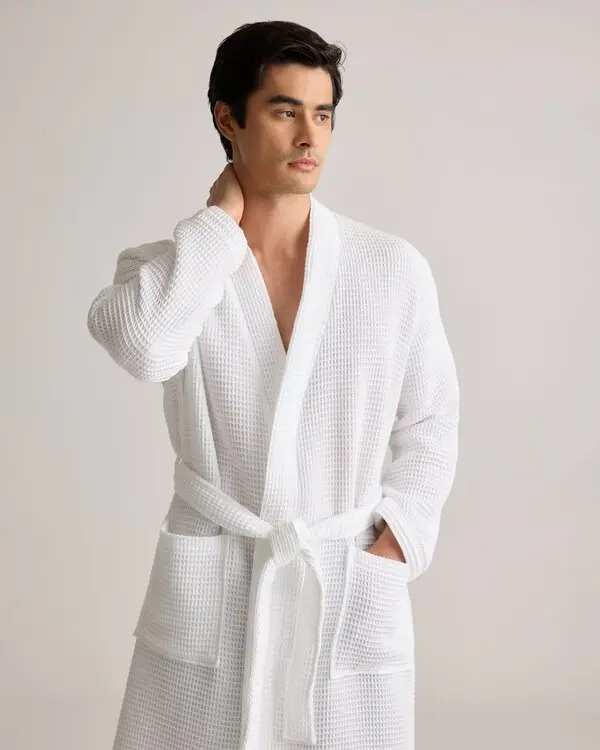 Quince Turkish Waffle Robe - White