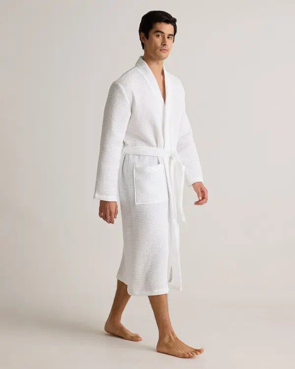 Quince Turkish Waffle Robe - White