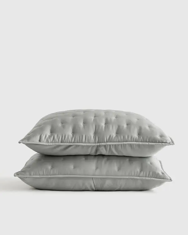 Quince Bamboo Dream Quilted Sham Set - Eucalyptus