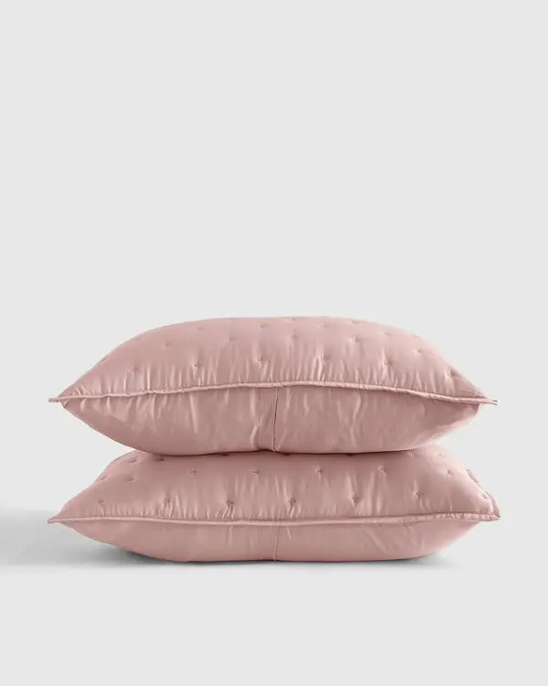 Quince Bamboo Dream Quilted Sham Set - Fig