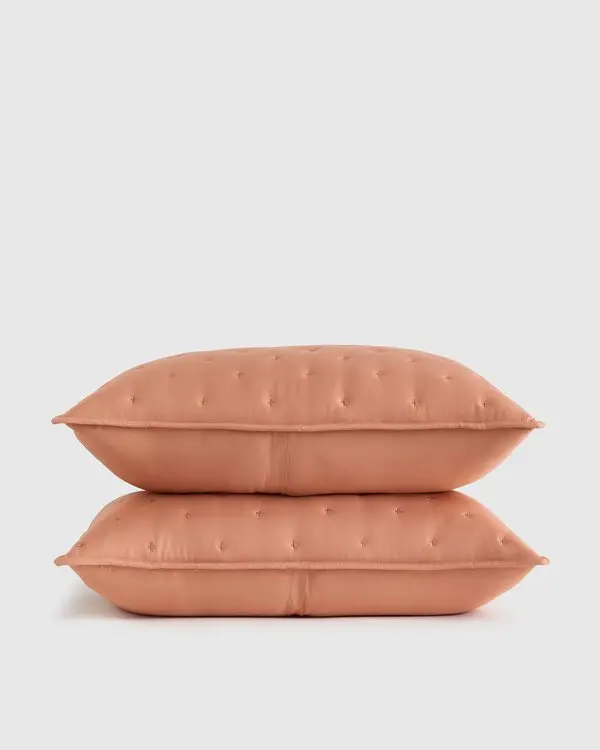 Quince Bamboo Dream Quilted Sham Set - Sedona