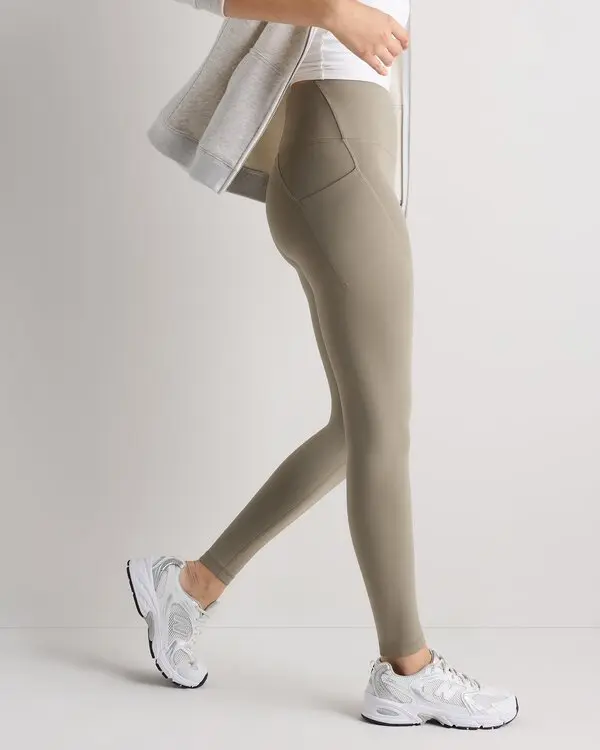 Quince Power-up High-rise Training Pocket Legging - Desert Tan