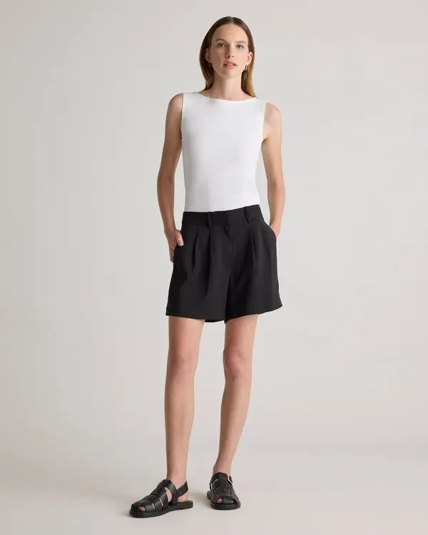 Quince Stretch Cotton Jersey Boat Neck Tank Top