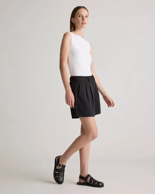 Quince Stretch Cotton Jersey Boat Neck Tank Top