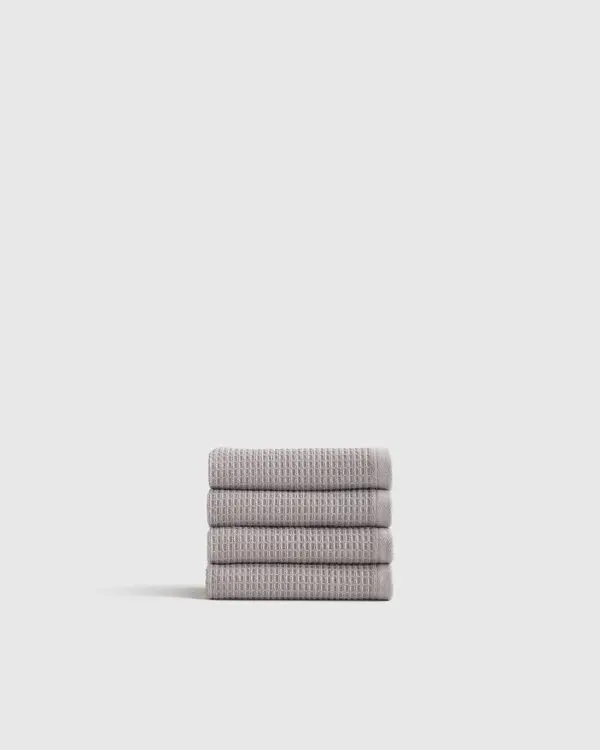 Quince Turkish Waffle Terry Washcloth - Grey