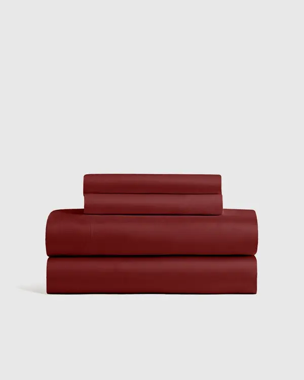 Quince Bamboo Sheet Set - Burgundy