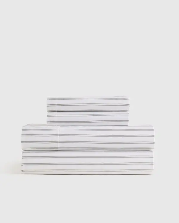 Quince Bamboo Sheet Set - Double Stripe Sage