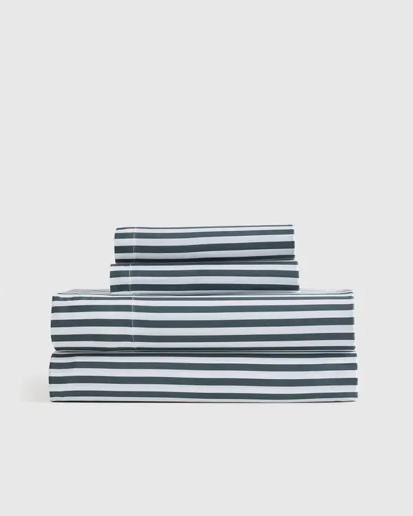 Quince Bamboo Sheet Set - Tailored Stripe Nightfall