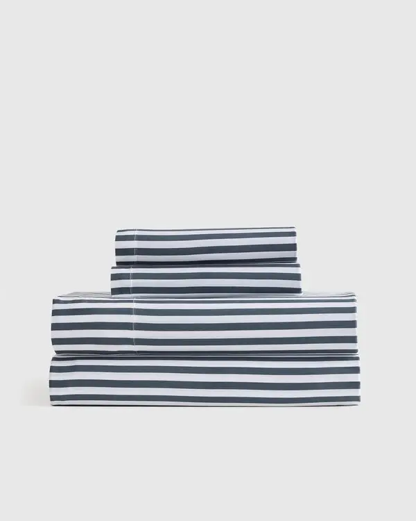 Quince Bamboo Sheet Set - Tailored Stripe Nightfall