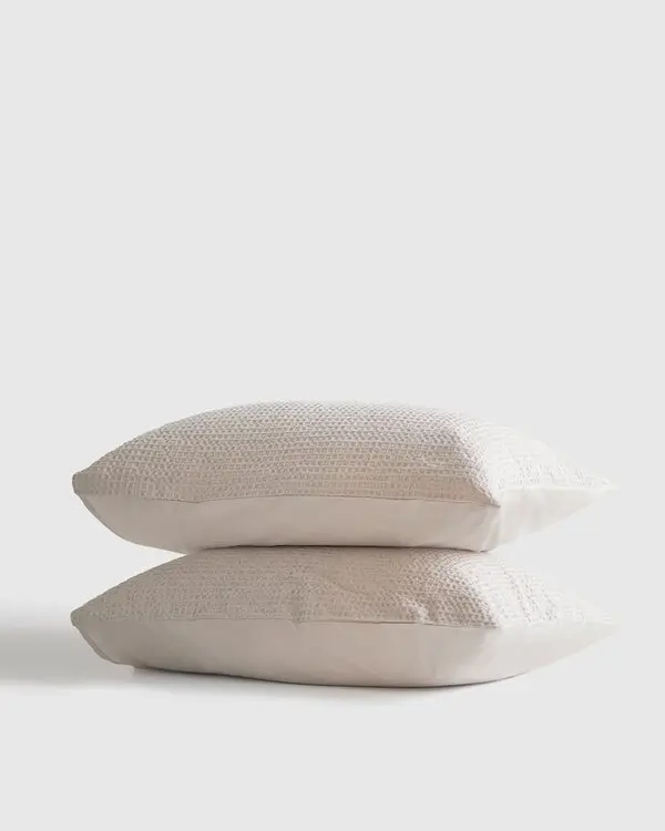 Quince Luxe Waffle Shams - Sand