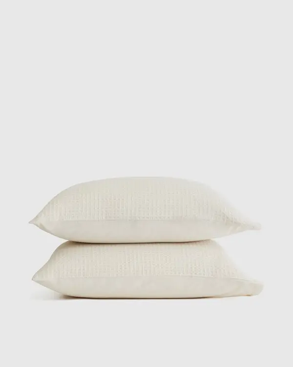 Quince Luxe Waffle Shams - Undyed